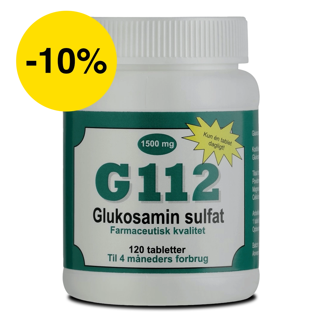 G112 Glucosaminestopper udvikling af slidgigt 1500 mg